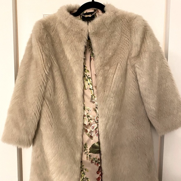 Ted Baker London | Jackets & Coats | Ted Baker White Faux Fur Coat ...